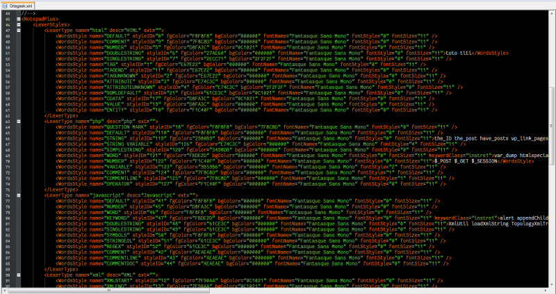 Mettre un peu de couleurs dans Notepad++ - Ortegeek